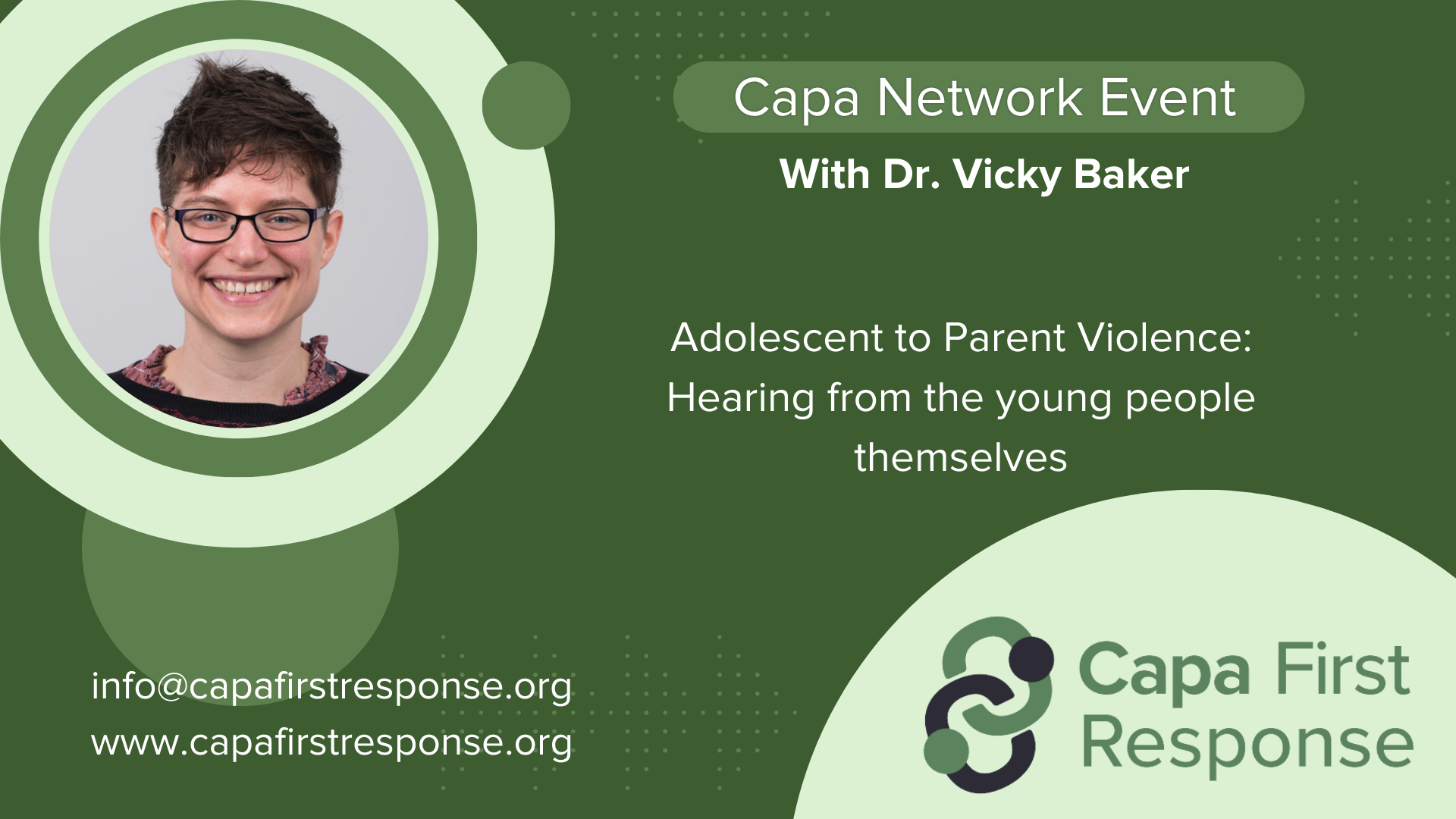 Dr Vicky Baker - Hearing from young people - Capa First Response